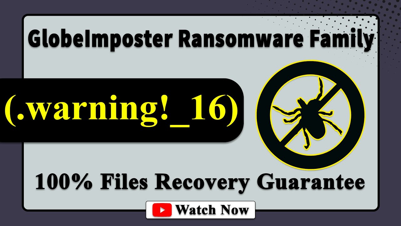 || SOLVED 🔘|| Warning (.warning!_16) GlobeImposter family ransomware virus - removal and ...