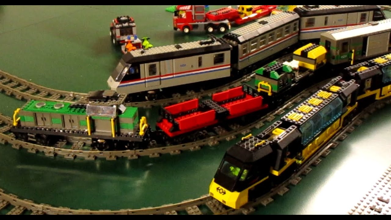 Brickburg Teil 2. Lego-Stadt mit 9V-Eisenbahn - YouTube
