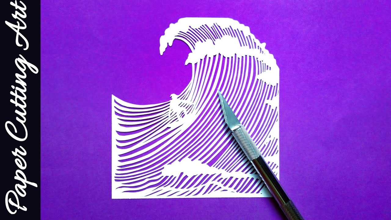Paper Cutting Tutorial | Surfing Paper Cutting | Paper Art - YouTube