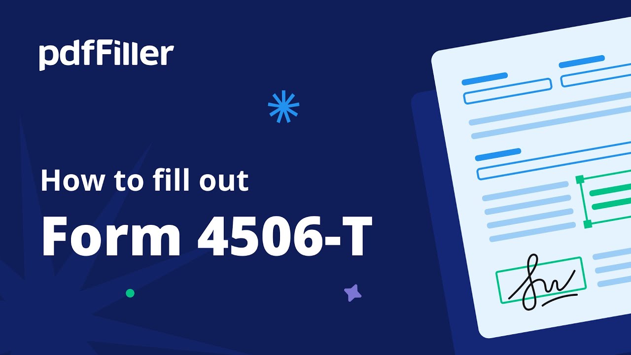 How to Fill Out a Form 4506-T - YouTube