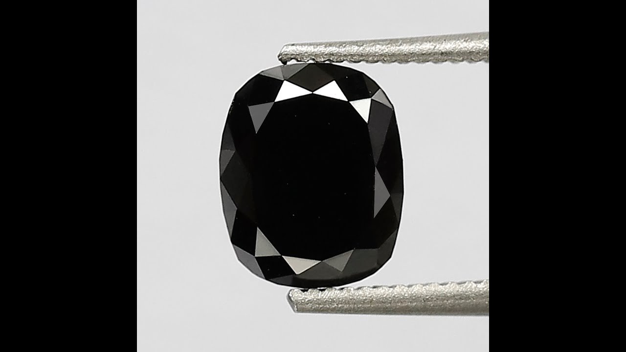 0.96 CT Oval Shape Heated Black Color Diamond 6 MM Loos Oval Cut Diamond For Wedding Ring - YouTube