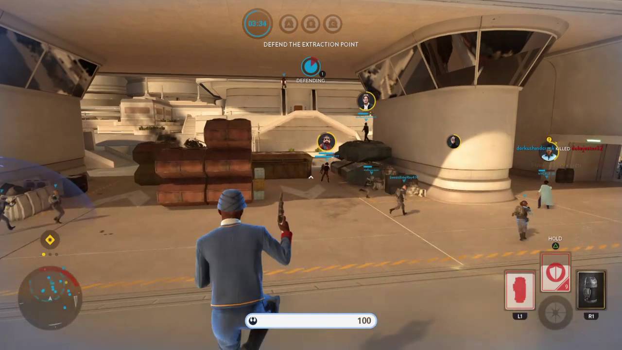 STAR WARS™ Battlefront™ bespin wing guard gameplay - YouTube