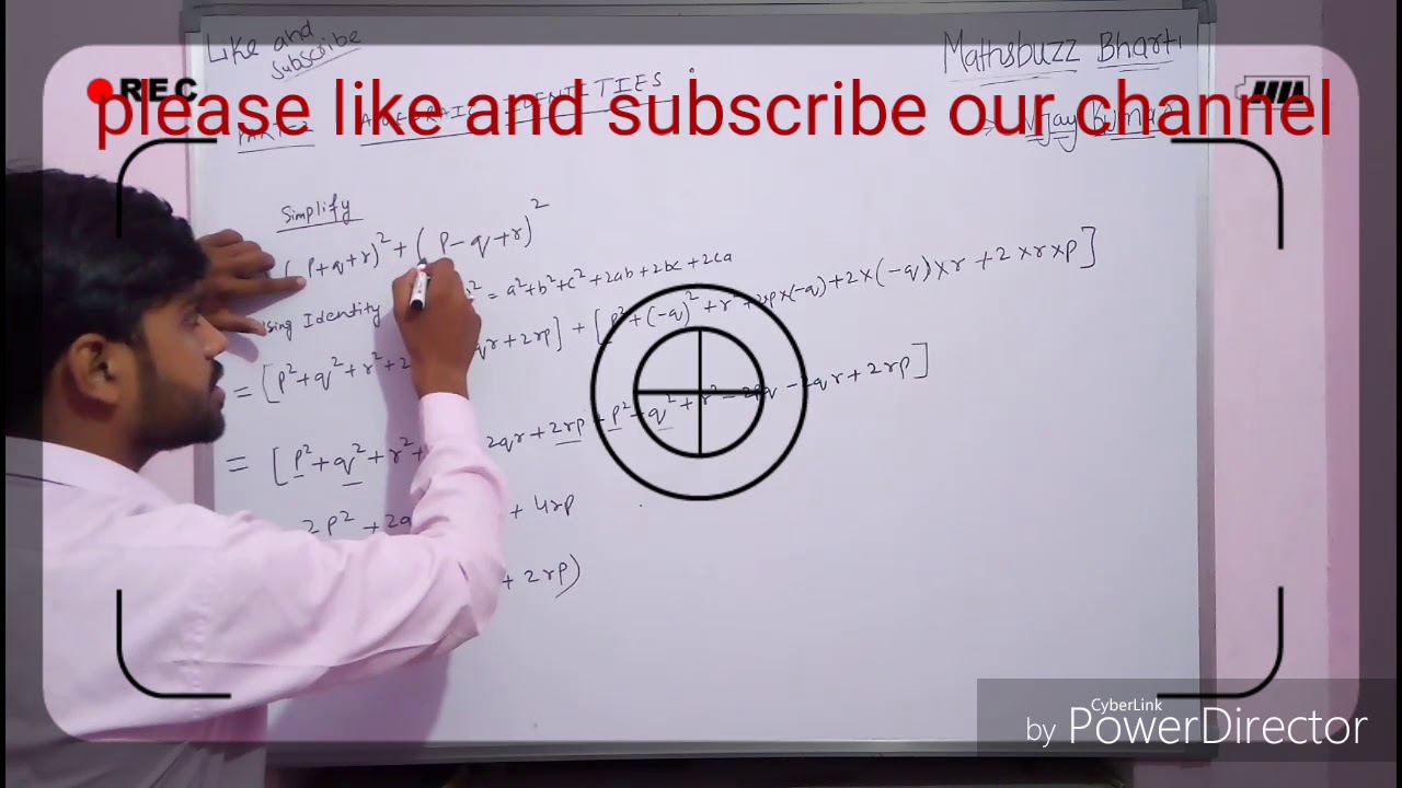 PART: 2 BASIC CONCEPT OF ALGEBRAIC IDENTITIES CLASS 9TH - YouTube