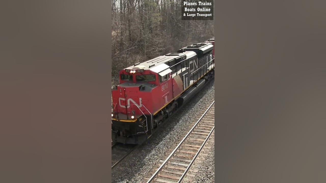 #shorts CN Manifest Train CN 8010 & CN 5798 Locomotives Denfield Rd Bridge London #trains - YouTube