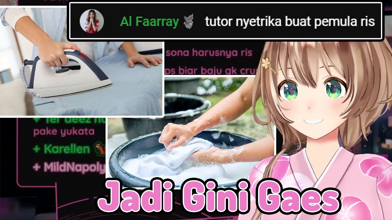 4 Menit Mama Risu Ngajarin Cara Setrika Dan Cuci Baju Ke Risuners [Ayunda Risu/Hololive ID ...