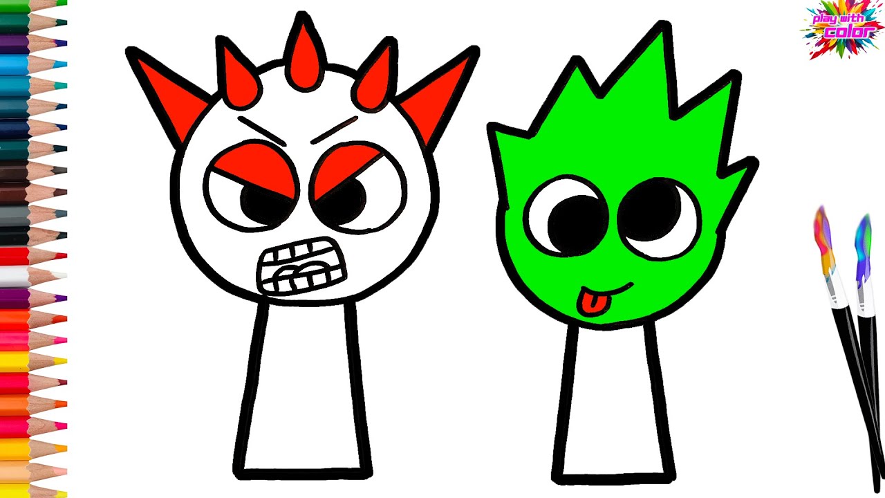 How to draw a Cute Raddy and Owark From Sprunki | Easy tutorial - YouTube