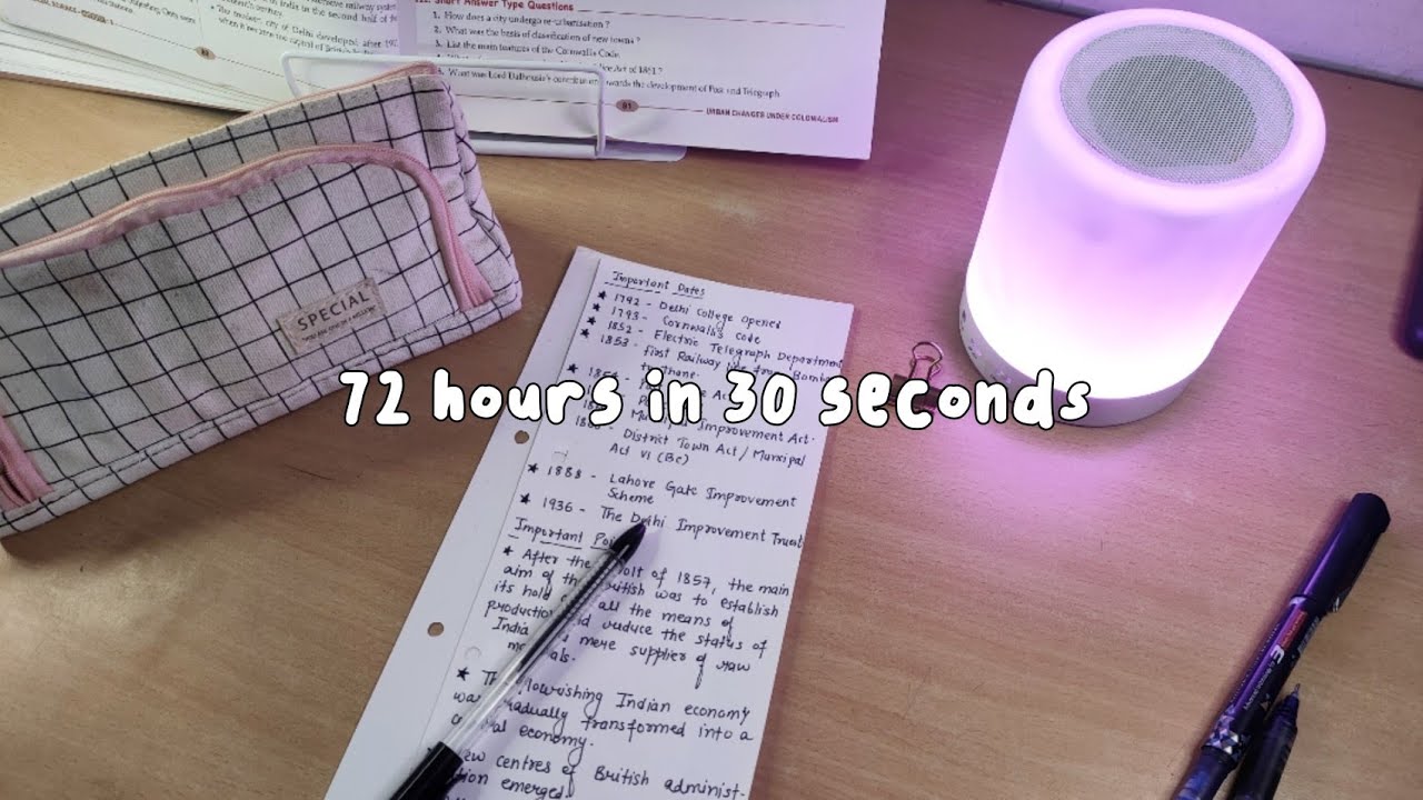 72 hours study in 30 seconds - YouTube