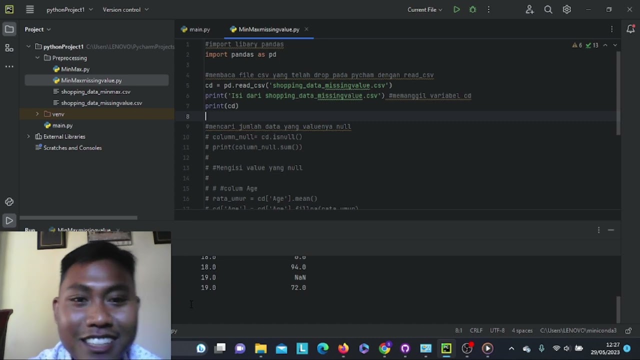 Data Mining Python Pycharm Replace Missing Value YouTube Data Mining Python Pycharm Replace Missing Value YouTube