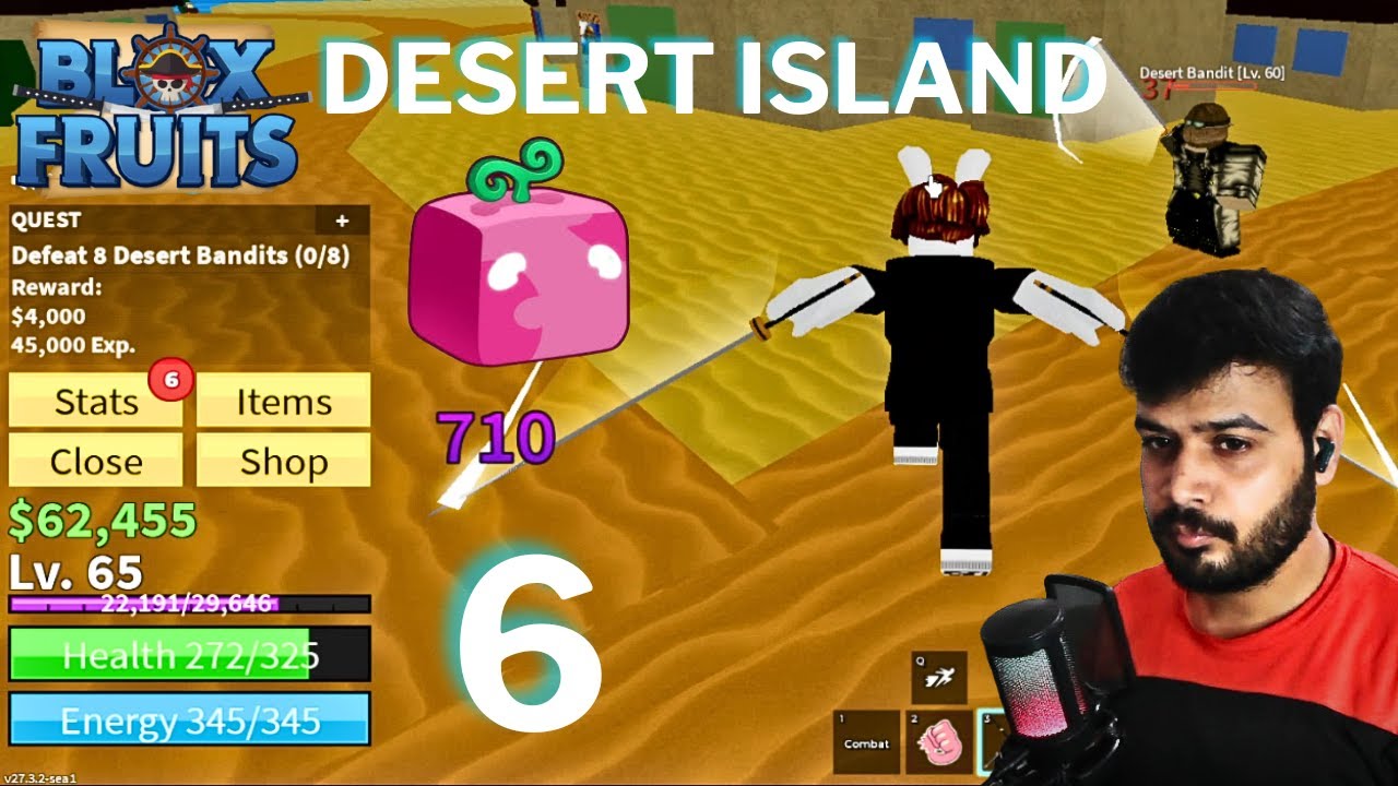 Defeat Desert Bandits for Rubber Fruit BLOX FRUITS NEW EP6 - YouTube
