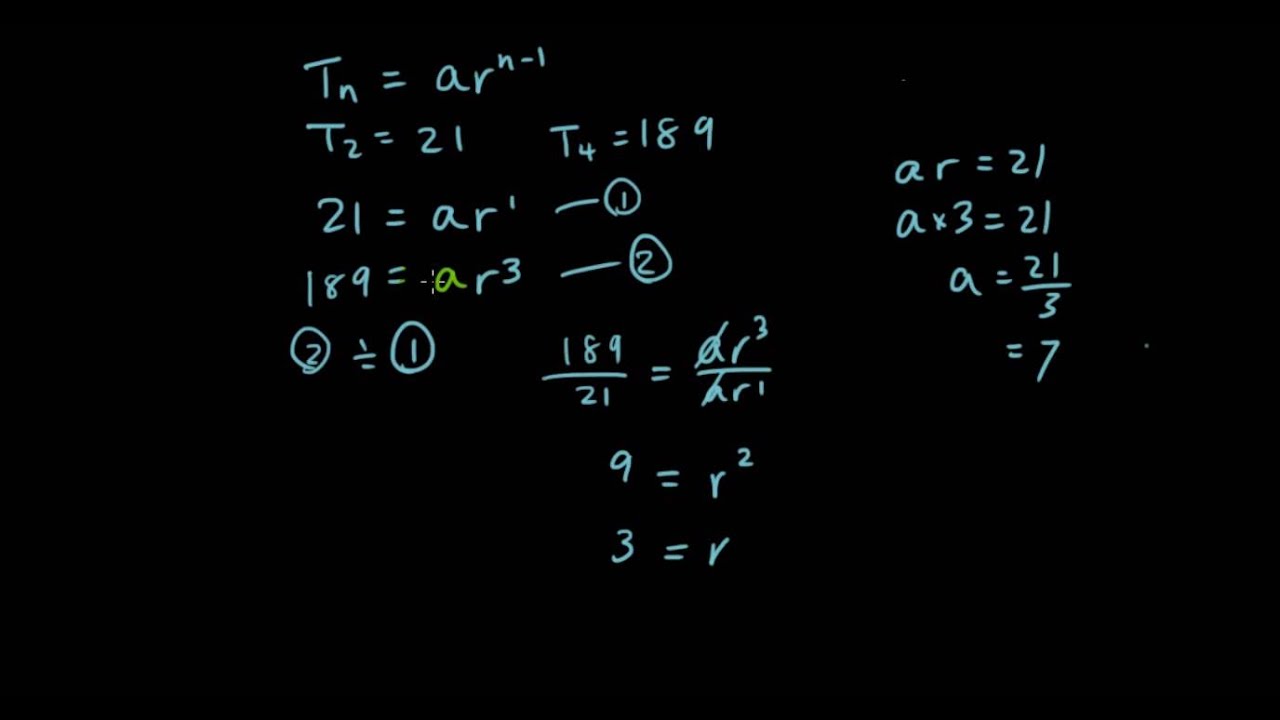 Geometric series practice question - YouTube
