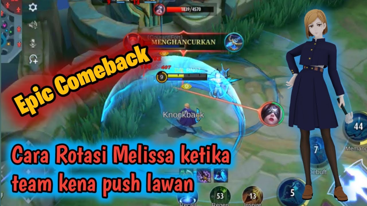 Cara Main Melissa ketika Team Kena Push Di Awal !!! Late Game Kita ...