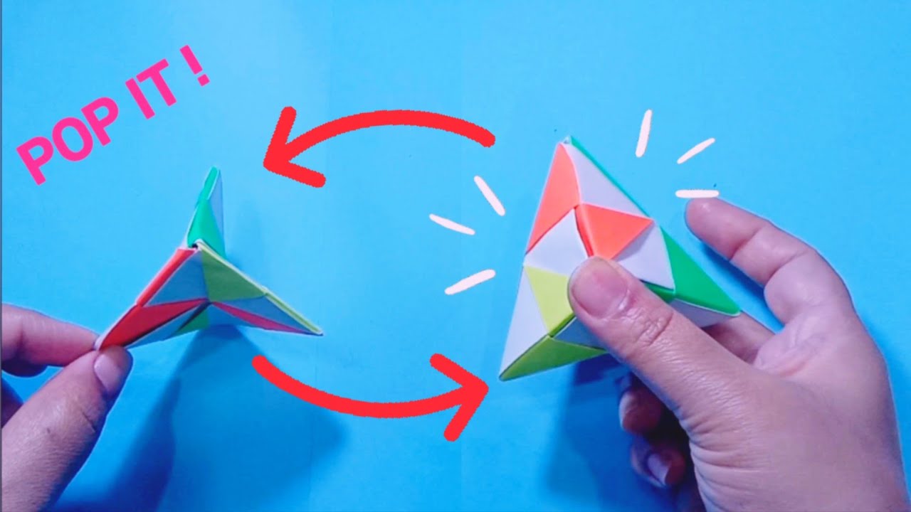 How to Make Easy Origami POP IT ! Fidget, Antistress! Funny Moving ...