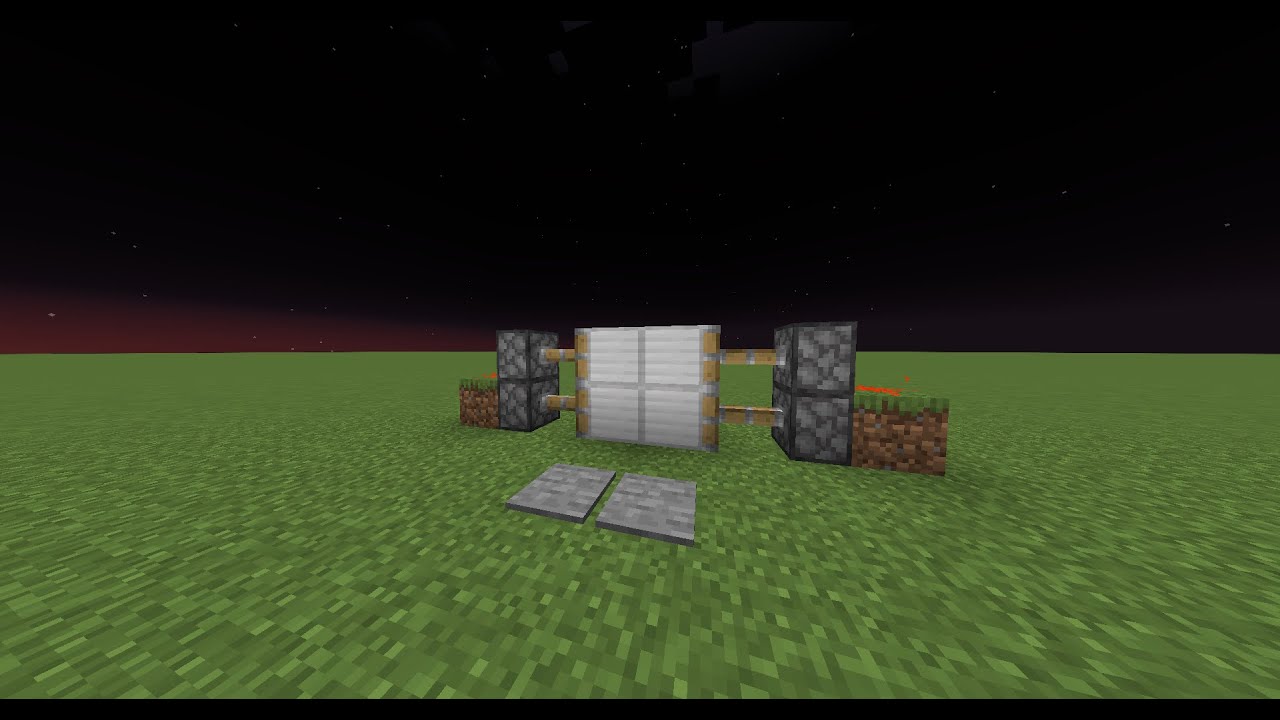 How to build a simple redstone piston door in Minecraft EASY - YouTube