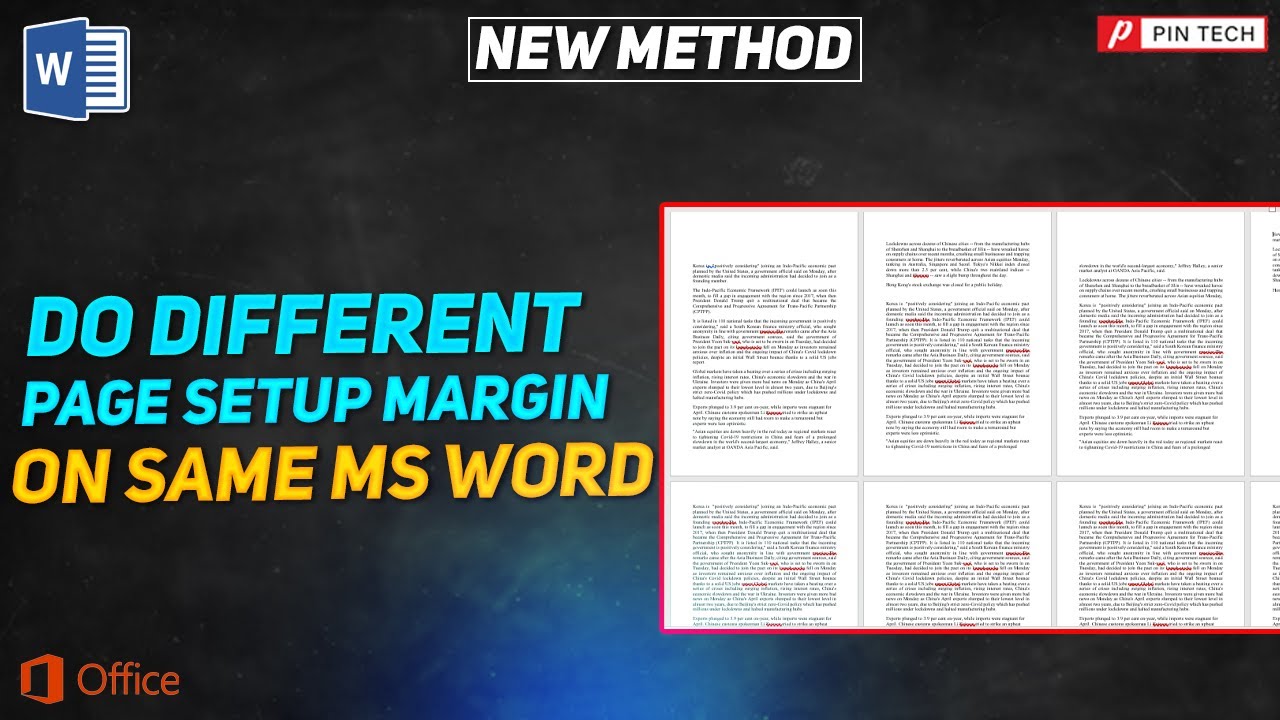 How To Create Different Page Setup Margin In Same Word Document PIN TECH YouTube How To Create Different Page Setup Margin In Same Word Document PIN TECH YouTube