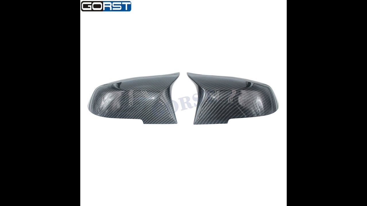 Carbon Fiber Style Rear Mirror Cover Caps 51162222543 For BMW F20 F30 ...