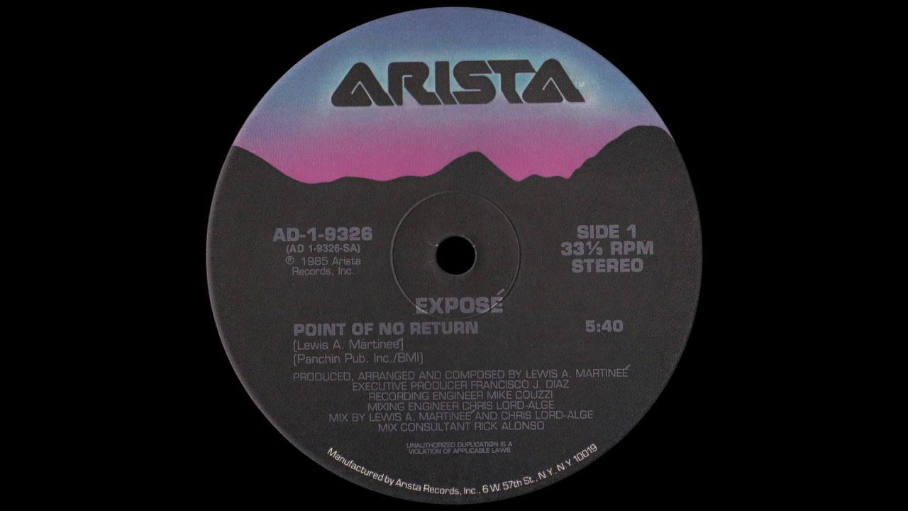 Expose - Point Of No Return [1985] - YouTube