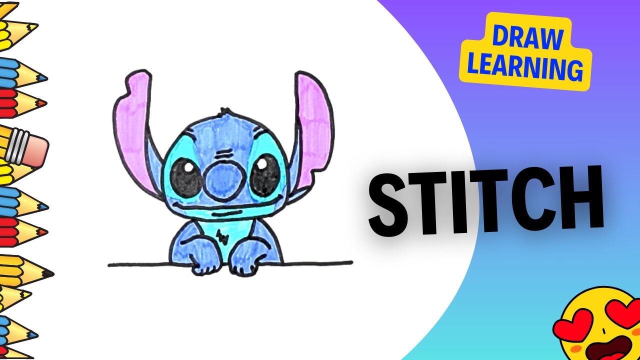 How to Draw STITCH While Learning SPANISH - YouTube