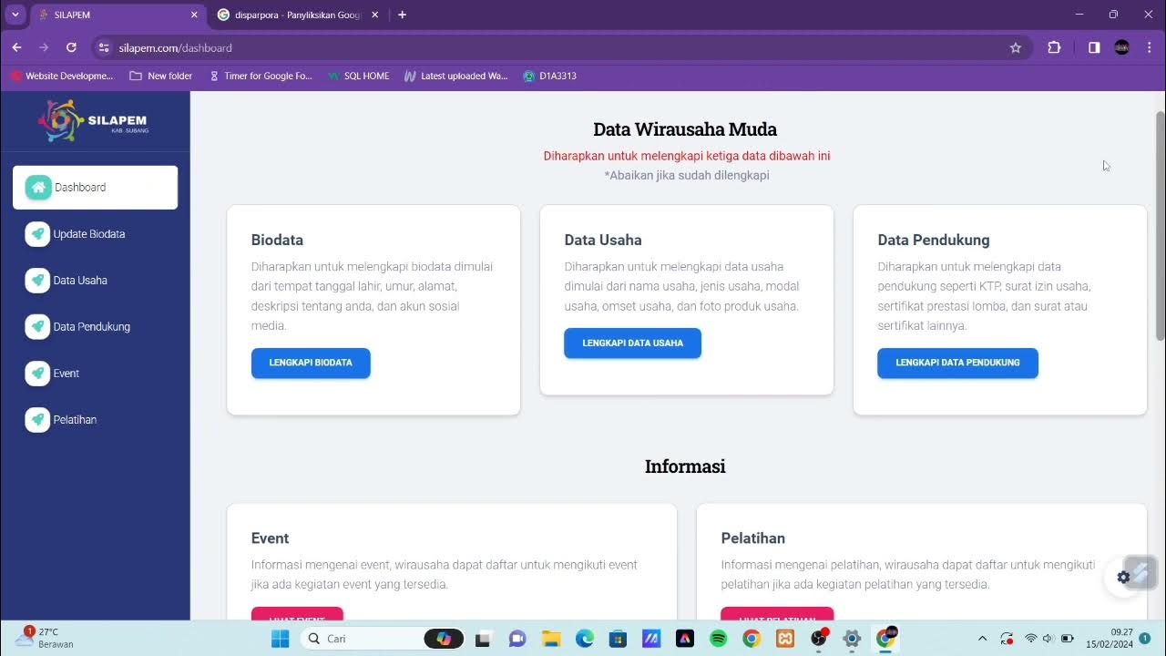 Tutorial membuat akun dan mengisi data di web silapem.com - YouTube
