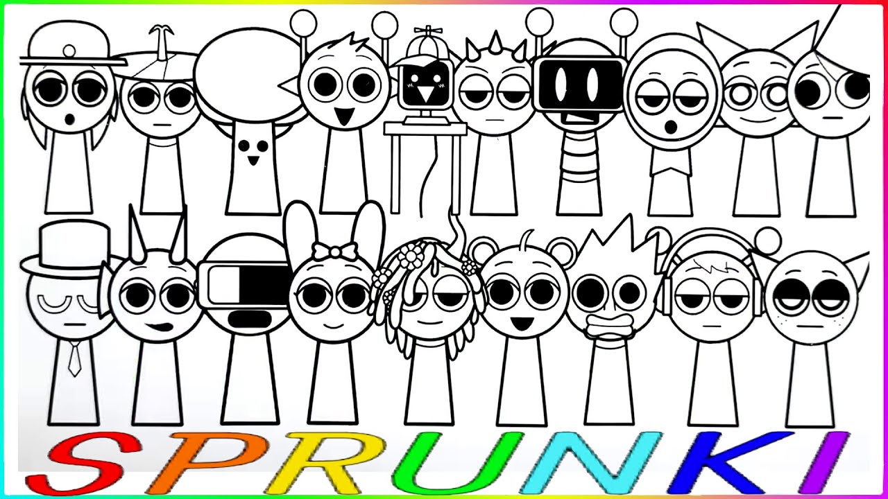 How to Color Sprunki ORIGINAL VERSION Characters / Incredibox Sprunki ...
