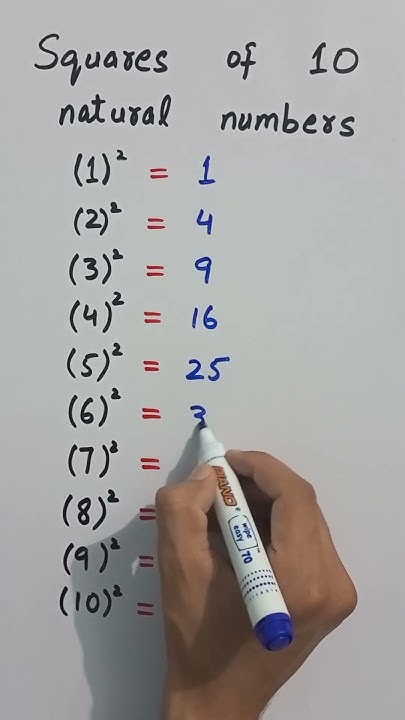 The square of first 10 natural numbers | #maths #mathslover # ...