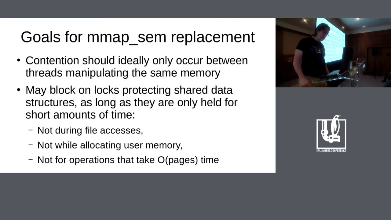 LPC2019 - Replacing mmap_sem with finer grained locks - YouTube