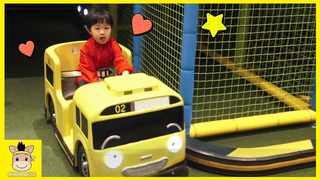 Tayo bus Indoor Playground Fun for Kids and Family Play Rainbow Colors ...