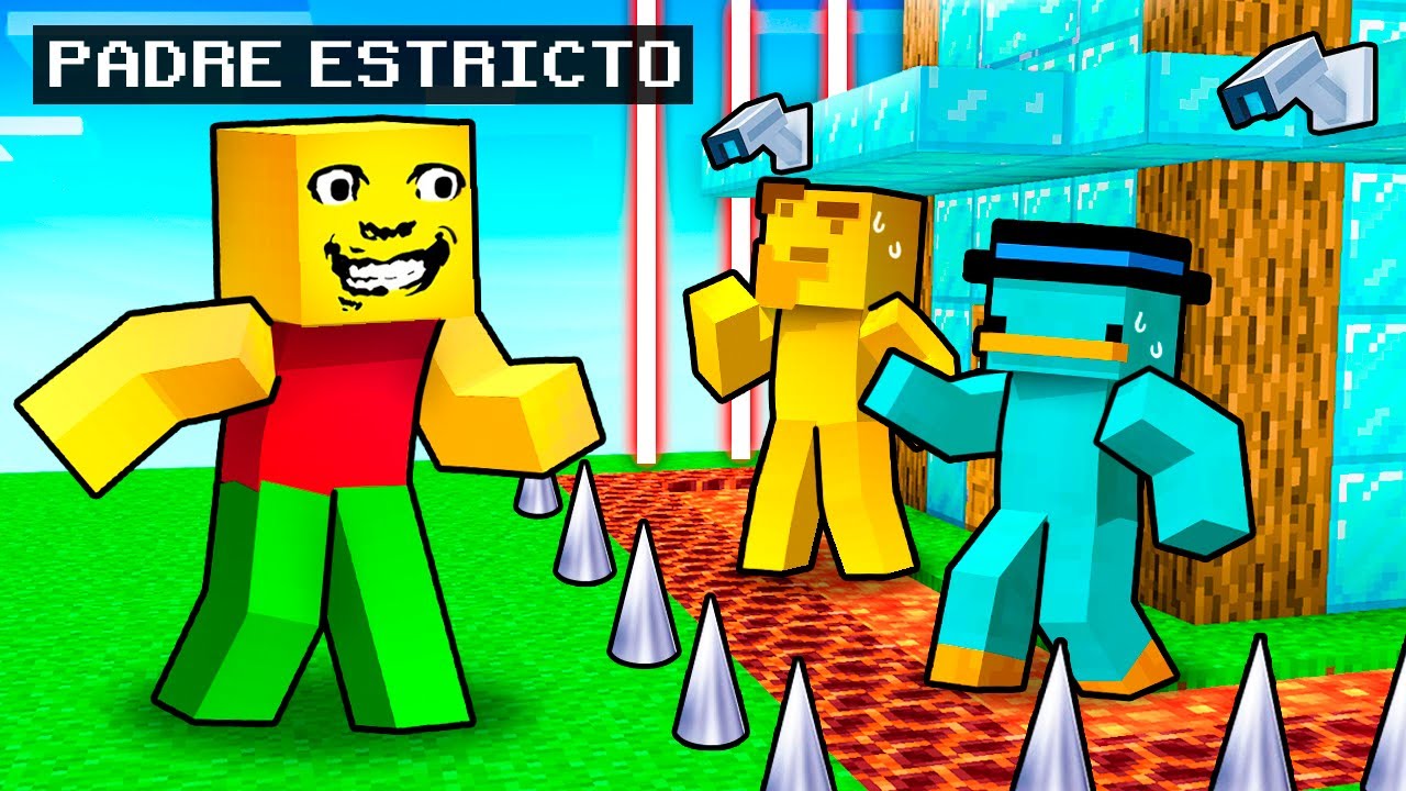 Padre Raro Y Estricto Vs La Casa Más Segura De Minecraft Youtube