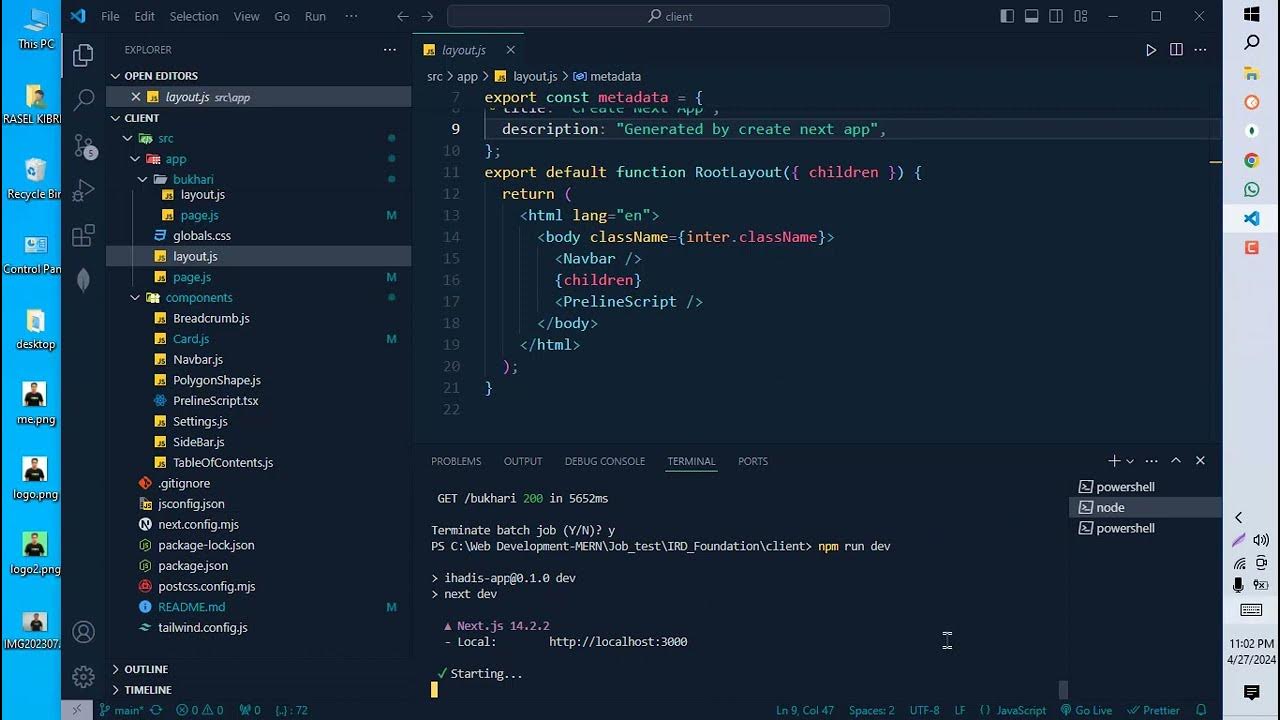 Project overview clone ihadis || React js || tailwind css - YouTube