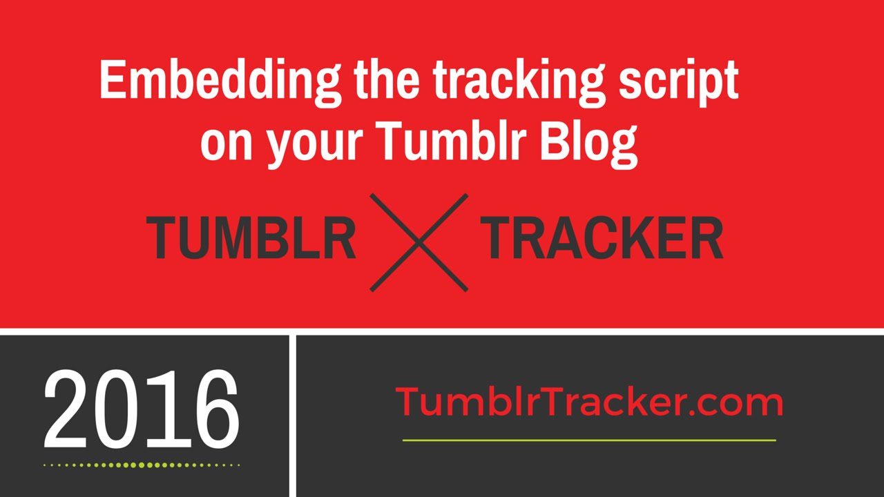 How to Embed a tumblr tracker script on your Tumblr Blog - YouTube