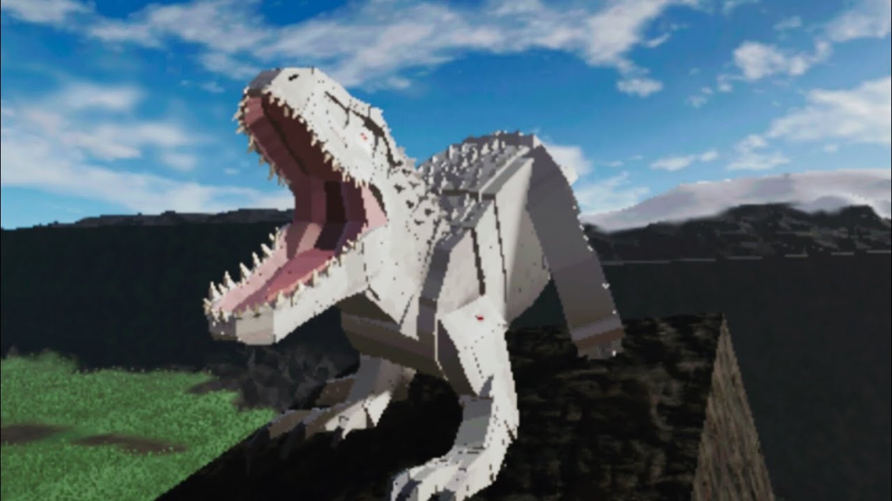 Indominus Rex Showcase | JURASSIC BLOCKY ROBLOX - YouTube