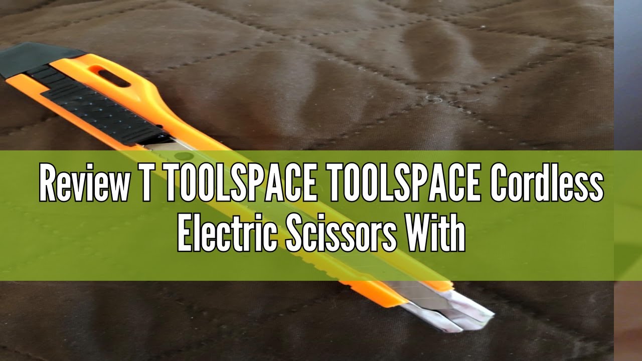 Review T TOOLSPACE TOOLSPACE Cordless Electric Scissors With Two Blades, Cardboard Cutter for ...