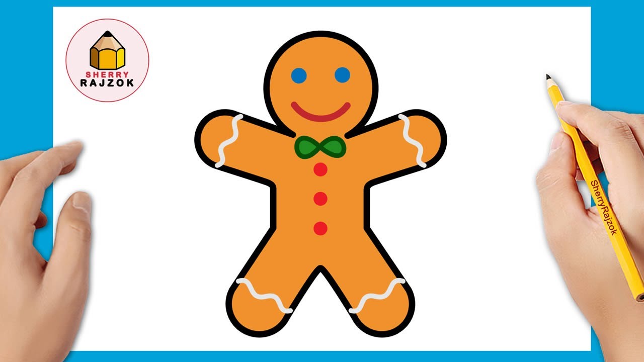 Hogyan rajzoljunk mézeskalács embert | Karácsonyi Rajz - YouTube