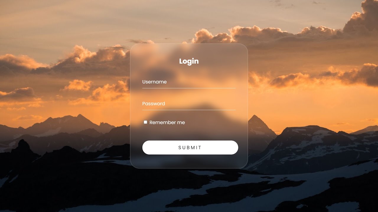 Modern Login Form With Html And Css Step By Step Tutorial Youtube