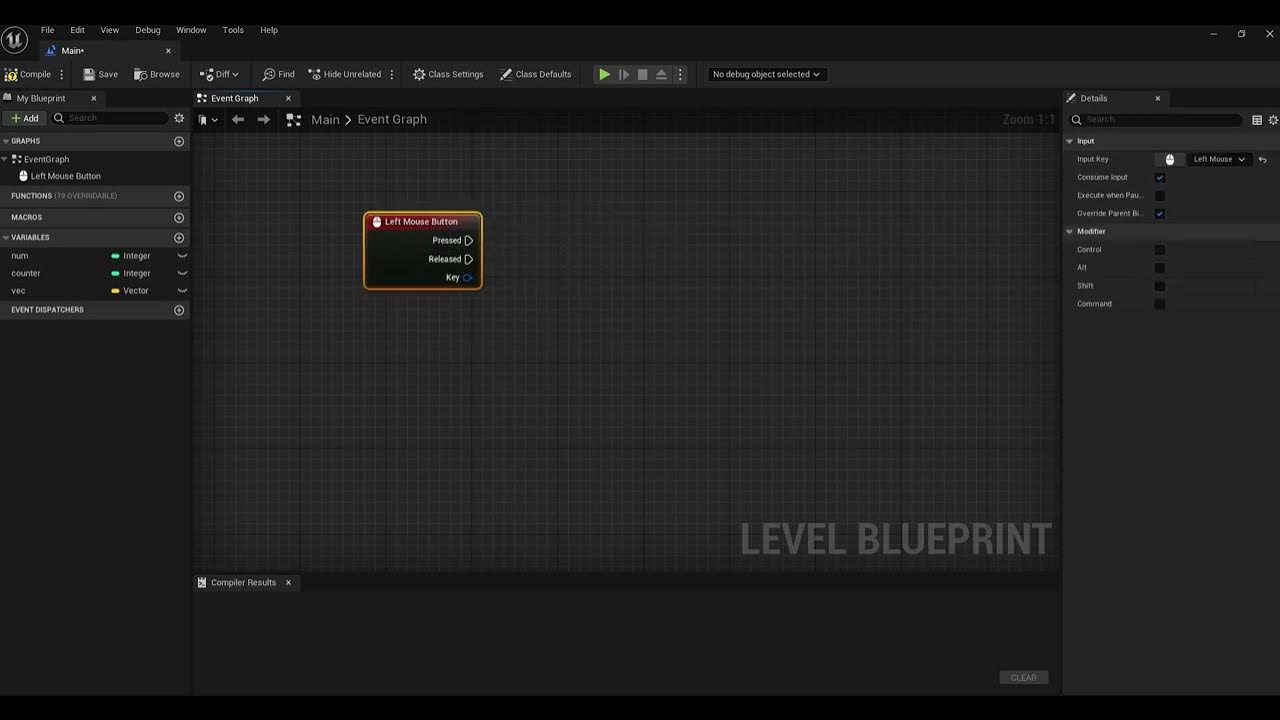 UE5 Blueprints Tutorial 015-1 Left Mouse Button 左マウスボタン - YouTube