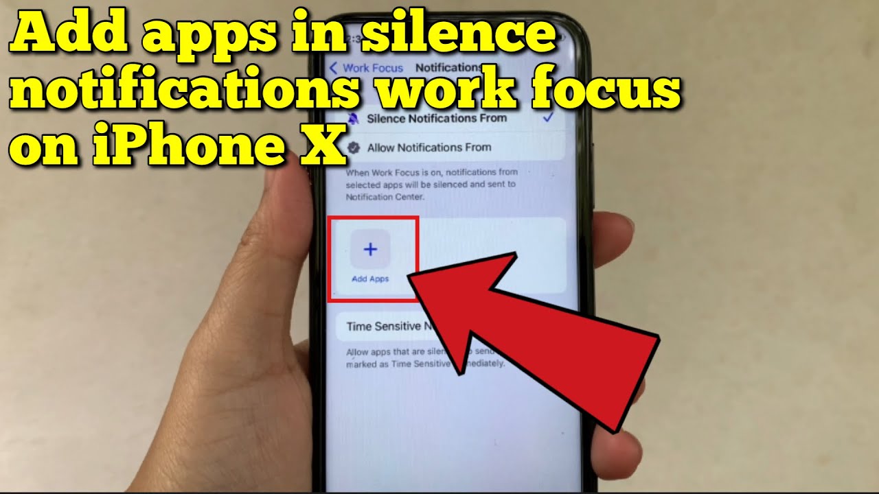 How to add apps in silence notifications work focus on iPhone X - YouTube