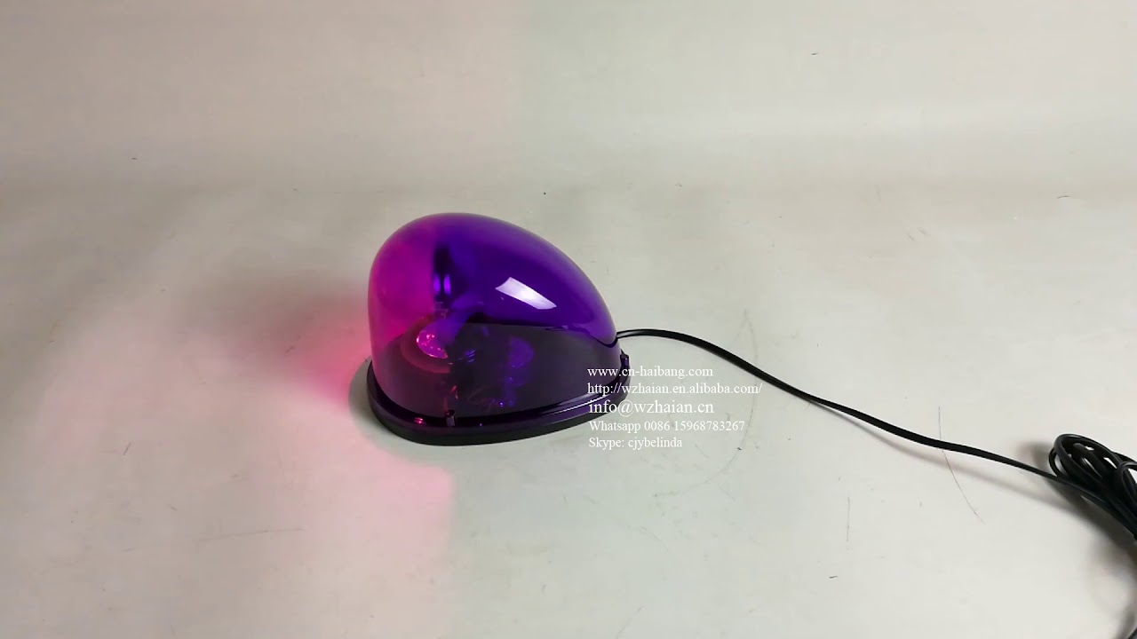 TBH-211Z purple revolving beacon light - YouTube