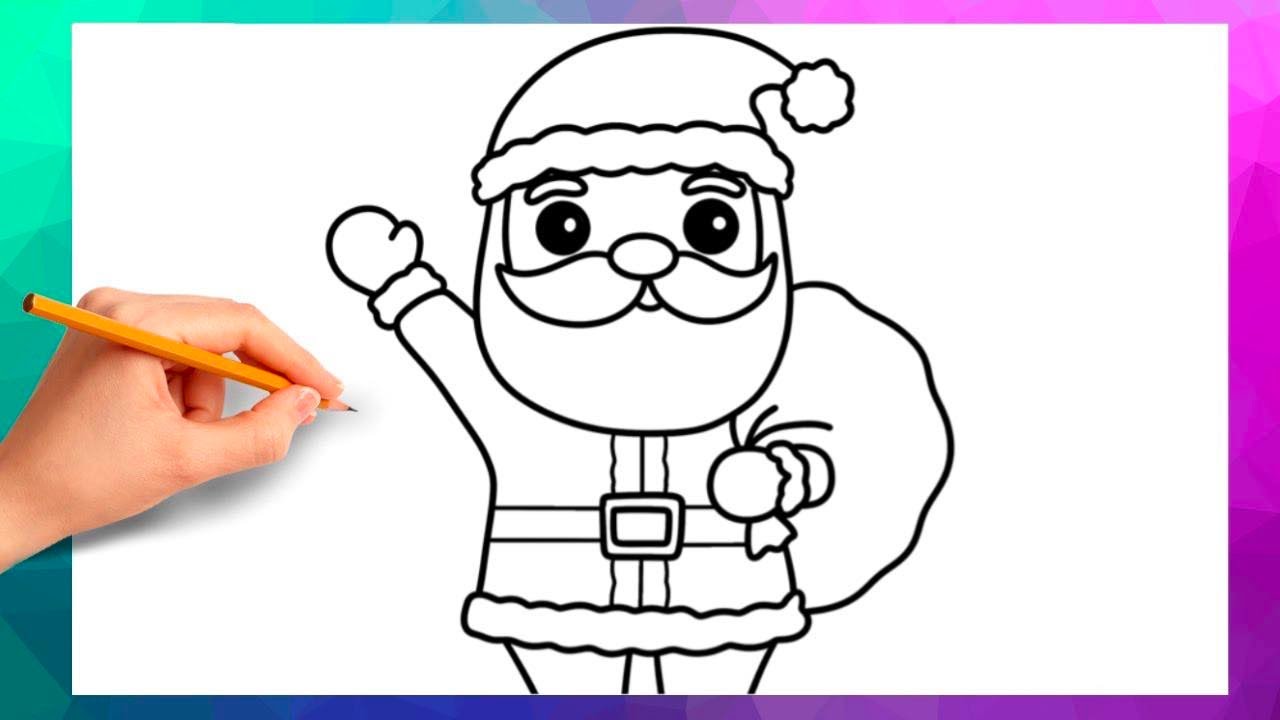 DESENAM pe MOS CRACIUN Usor | Cel mai Simplu Desen de Craciun 🎅 HOW TO ...