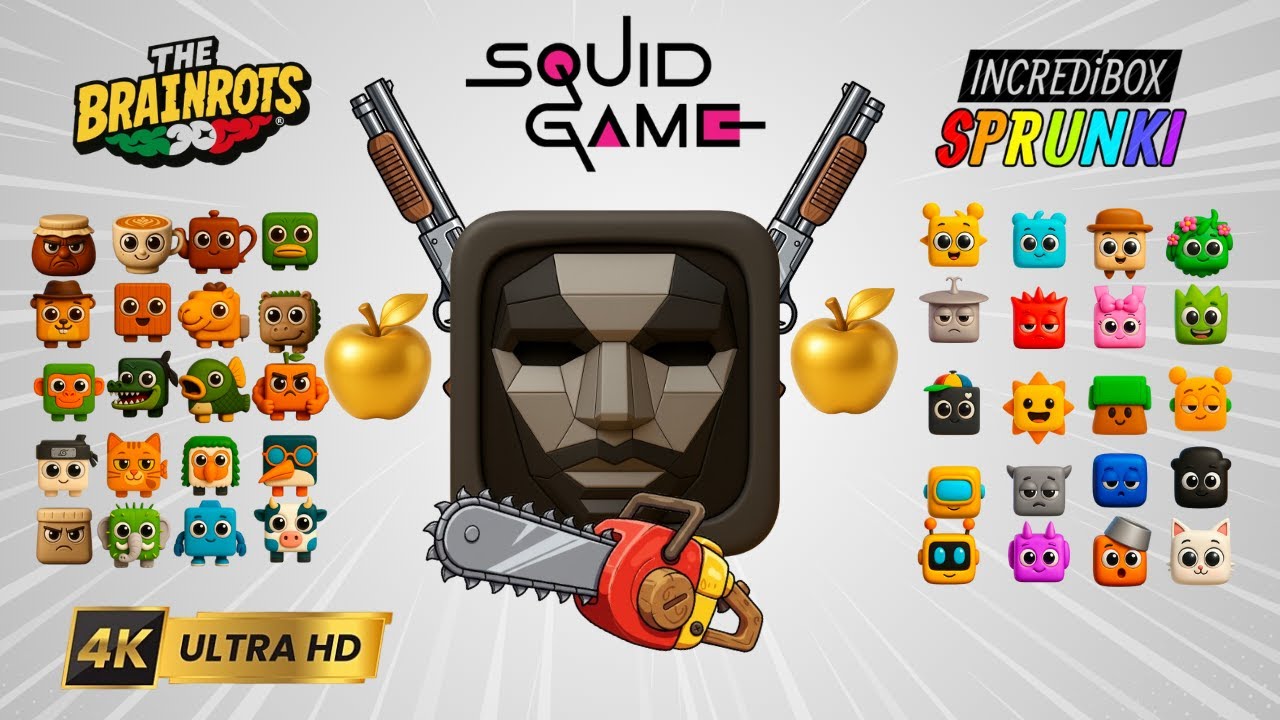 Sprunki Square League – Escape the Squid Game Front BOSS!! Unlock the ...