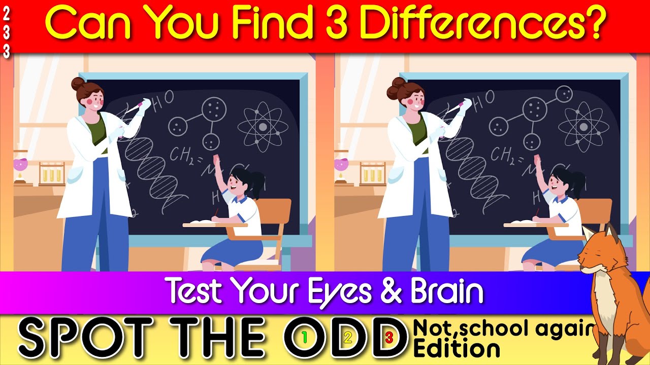 Brain Break - Find 3 Differences | NOT SCHOOL AGAIN! Edition | Game 233 ...