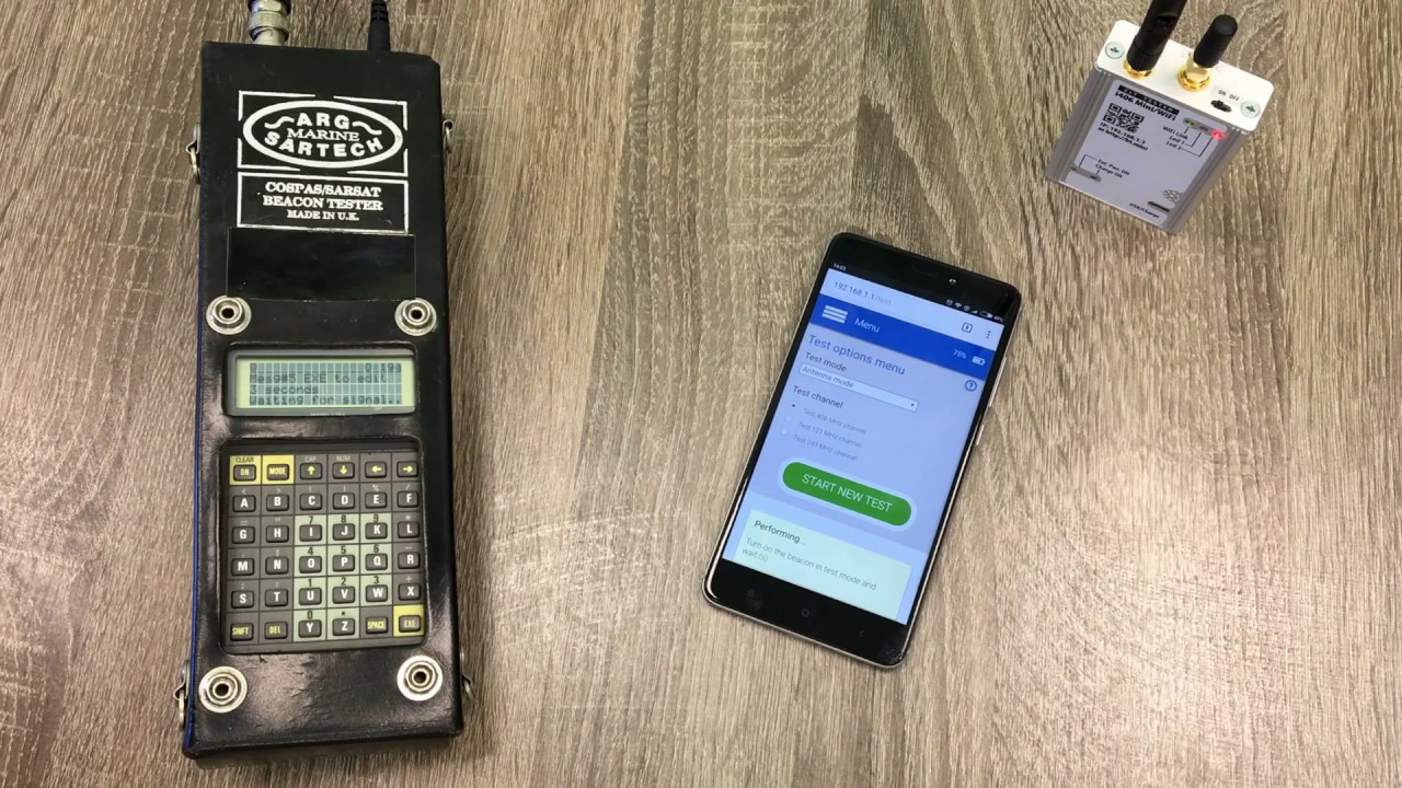 Test EPIRB by EPIRB Tester Mini and ARG tester - YouTube