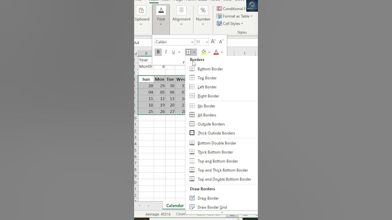 😱 How to Automatic Calendar in Excel 🔥 #shortsvideo #shortcutkeys #exceltips #Excel #exceltricks ...