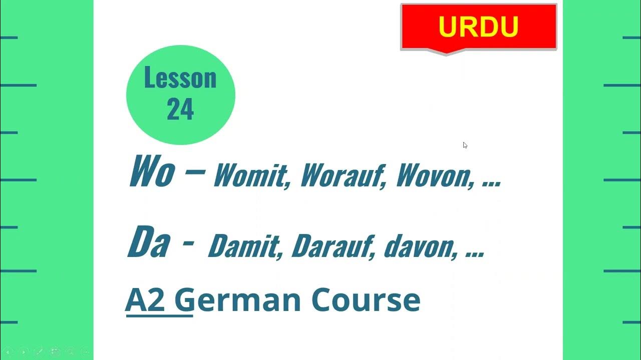 Wo and da Compound | Womit, Mit wem, Wovon, von wem, Worauf, Auf wen ...