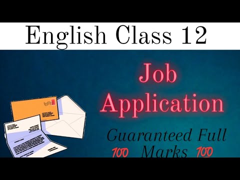Job Application | English | Class 12 #letterformat #english #education ...