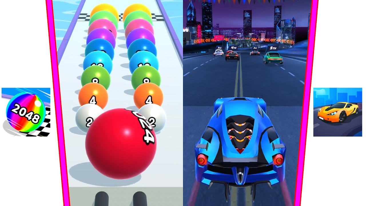 💚💜 Ball Run 2048 Speedrun Vs Race Master 3D Car Racing New Big Update ...