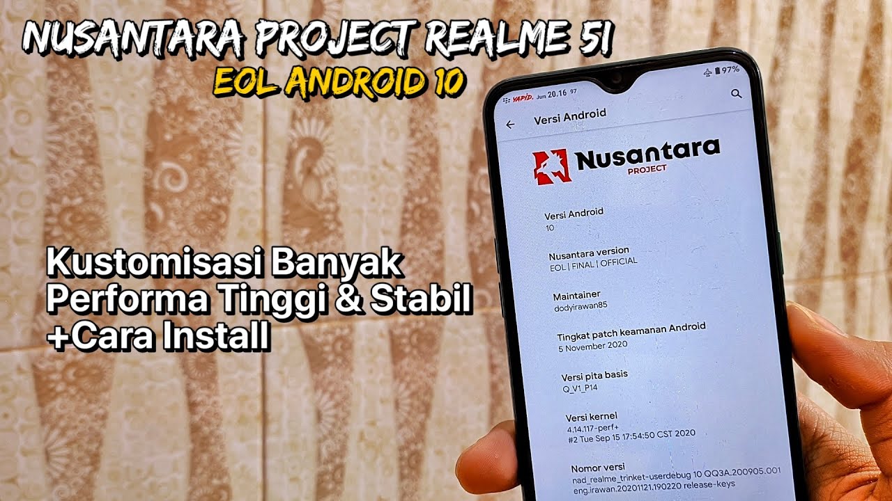 Review Custom ROM Nusantara Project EOL 1.1 Android 10 Realme 5i ...