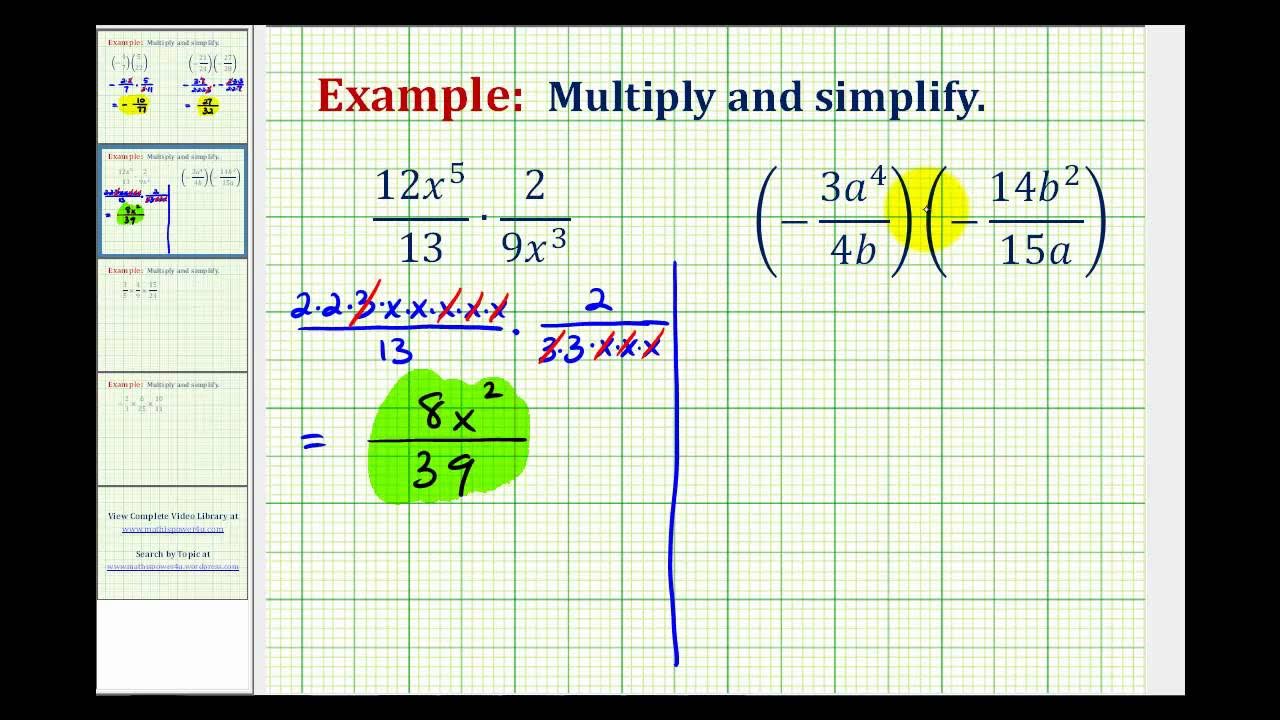 Ex: Multiplying Fractions with Variables - YouTube