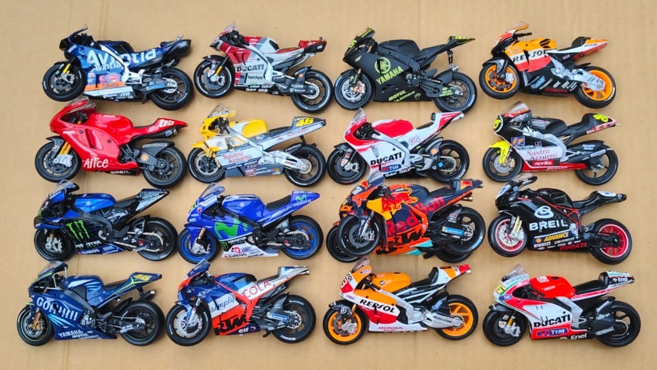 Review Model MotoGP Bikes 1/18 Scale on the Floor Yamaha | Ducati | KTM ...