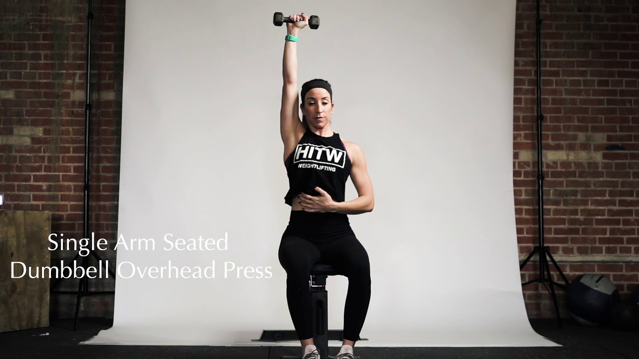 Single Arm Seated Dumbbell Overhead Press - YouTube