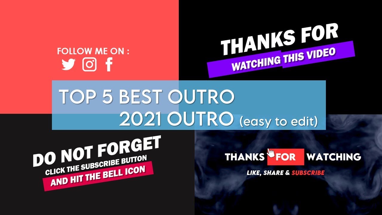 TOP 5 OUTRO 2021 (easy to edit) No Copyright - Part 1 - PowerPoint ...
