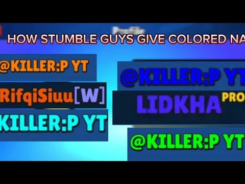 HOW TO STUMBLE GUYS GIVE US COLORED NAME GOAT PRO BOSS - YouTube